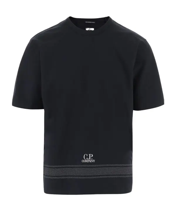 C.P. COMPANY Logo Embroidered Crewneck T-shirt