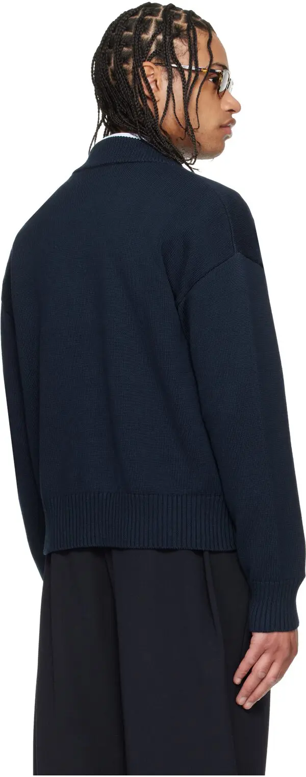 AMI Paris De Coeur V-neck Cardigan - Blue