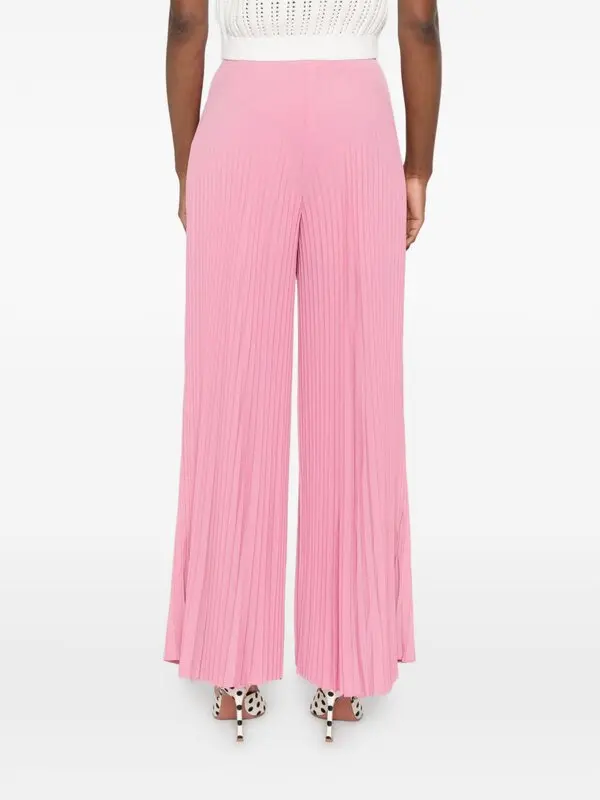 TWINSET Pleated Flared Wide-leg Pants - Pink