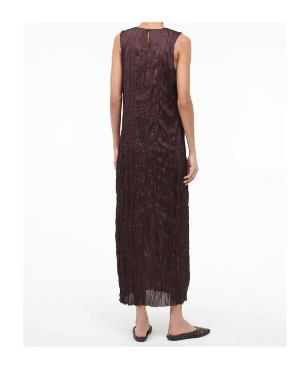 Staud Mizu Sleeveless Midi Dress - Black