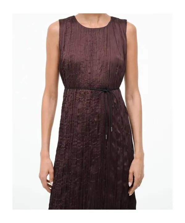 Staud Mizu Sleeveless Midi Dress - Black