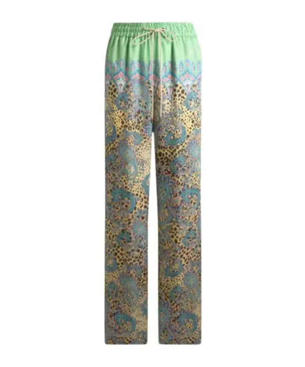 Etro Wide-leg Trousers With Paisley And Animal Print