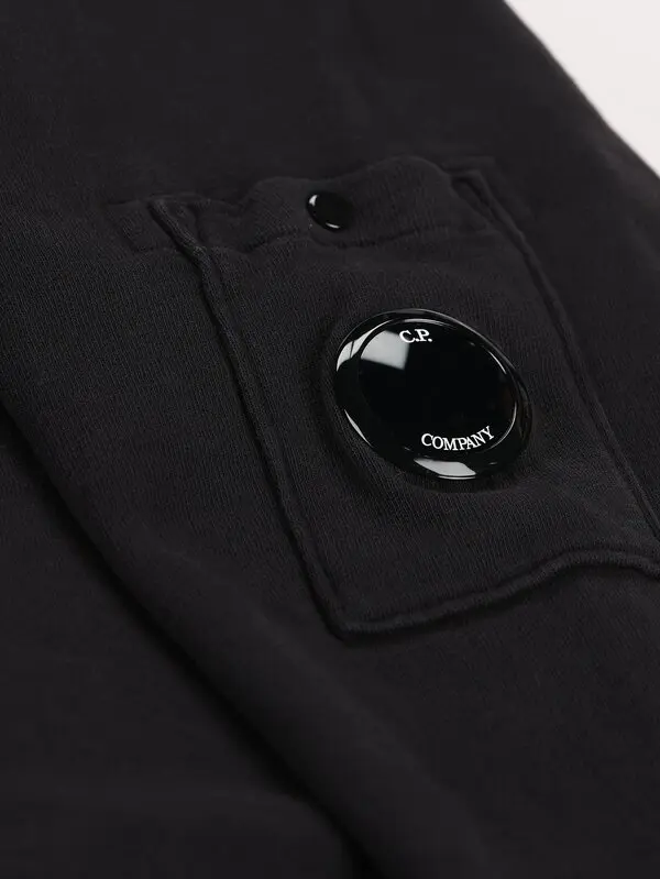 C.P. COMPANY Crewneck Sweatshirt With Lens Detail - Black