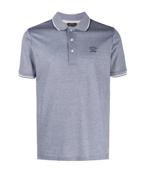 PAUL  SHARK Logo-embroidered Cotton Polo Shirt