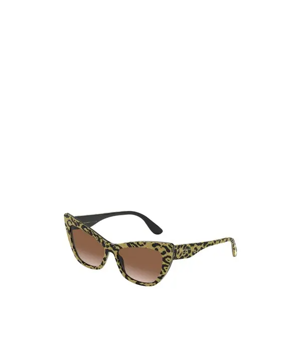 Dolce & Gabbana Full Rim Cat Eye Sunglasses - Brown