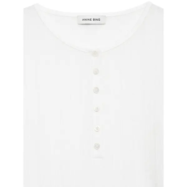ANINE BING Pia Long-sleeve Ribbed T-shirt