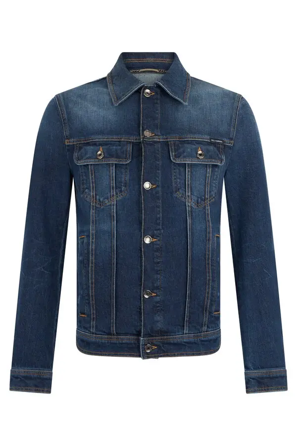 Dolce & Gabbana Classic Denim Trucker Jacket - Blue