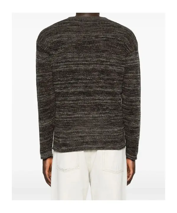 ROBERTO COLLINA Round Neck Long Sleeve Sweater - Moro