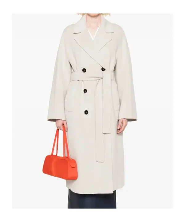 Max Mara Double-breasted Belted Coat - Gray