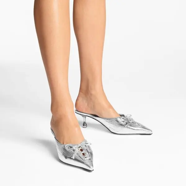 JIMMY CHOO Scarlett Mules - Silver