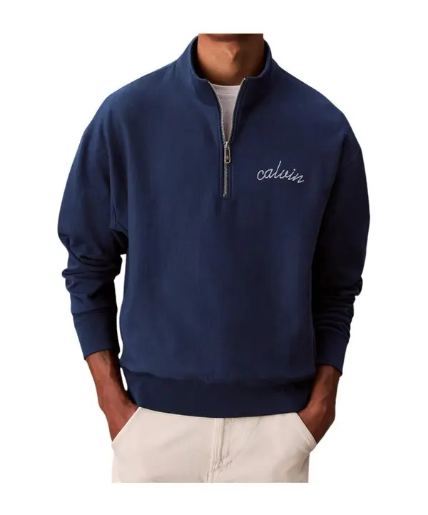 Calvin Klein Zip-up Sweater - Black
