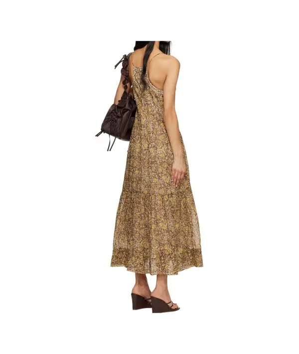 Isabel Marant Étoile Sabba Floral Print V-neck Dress - Brown