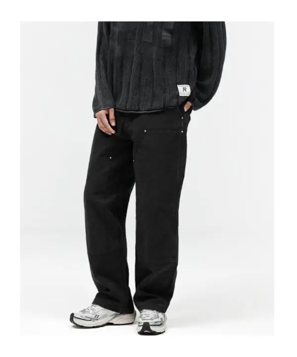 REPRESENT Worker Relaxed-fit Carpenter Pants - Black