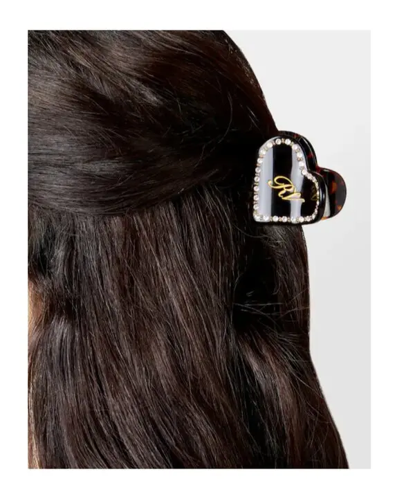 ROGER VIVIER Heart-shaped Crystal Embellished Hair Clip