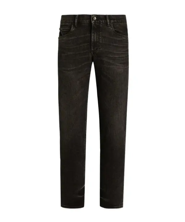 Dolce & Gabbana Logo Patch Jeans - Black