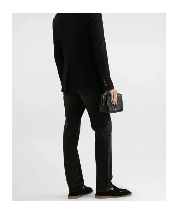 Dolce & Gabbana Logo Patch Jeans - Black