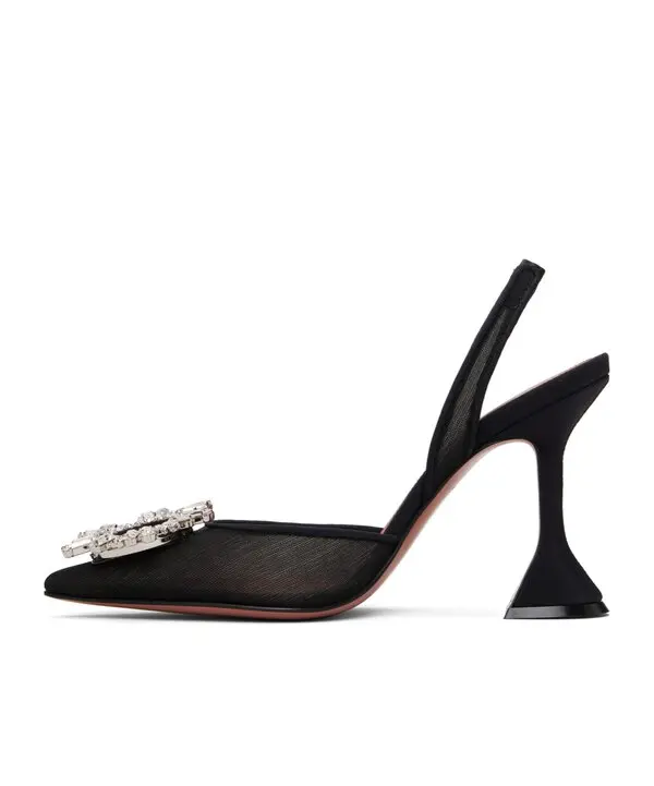 Amina Muaddi Begum Sling 95 High-heeled Sandals - Black