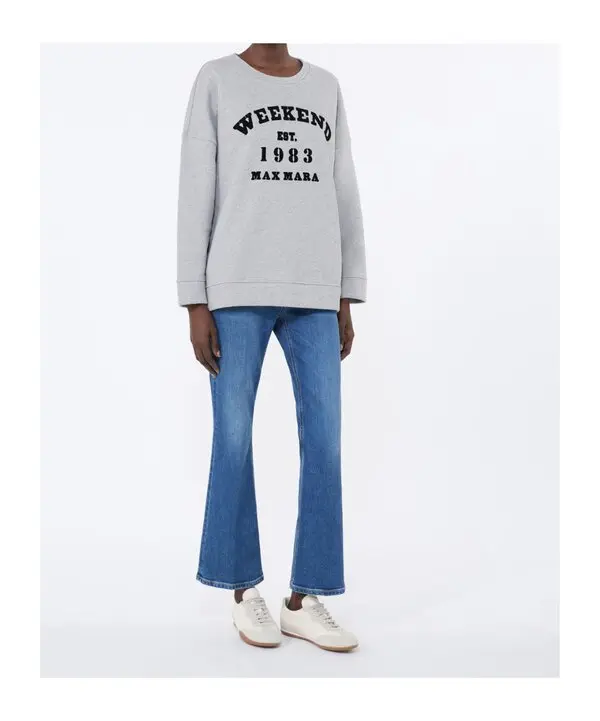 Max Mara Crewneck Sweatshirt With Logo Graphic