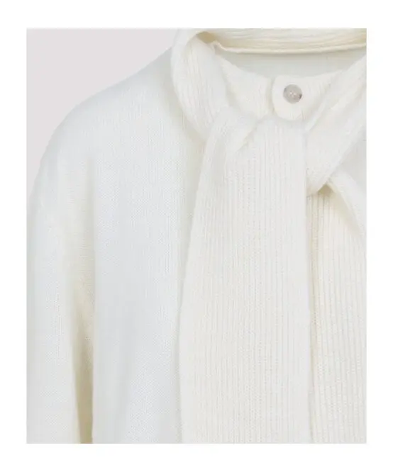MAISON MARGIELA Knitted Cardigan With Integrated Scarf Detail