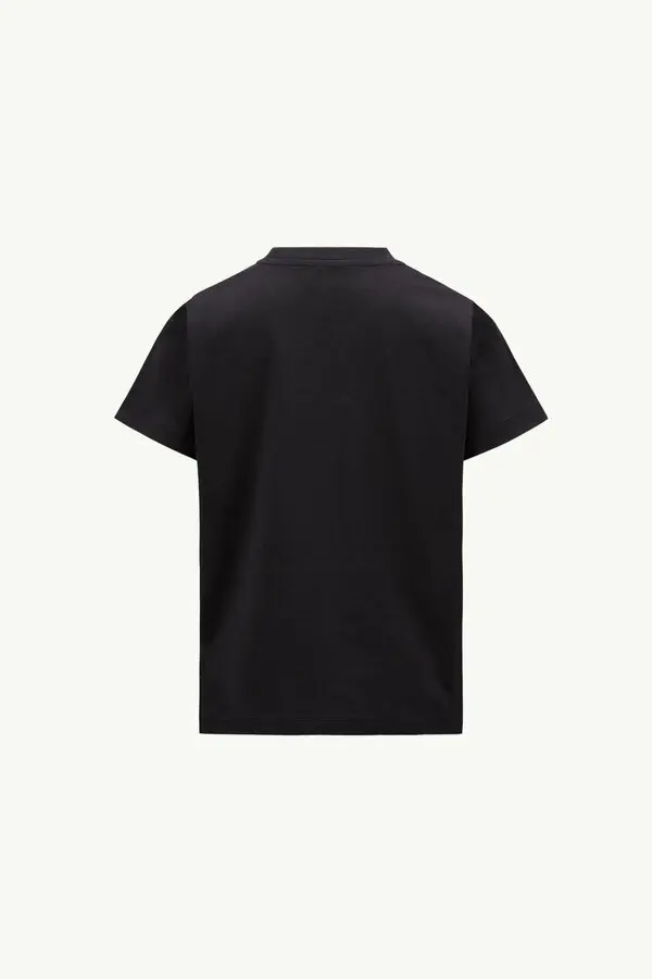 Moncler Logo Printed Crewneck T-shirt - Black