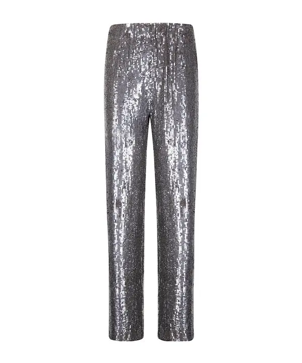 P.a.r.o.s.h Sequin-embellished Straight-leg Trousers - Gray