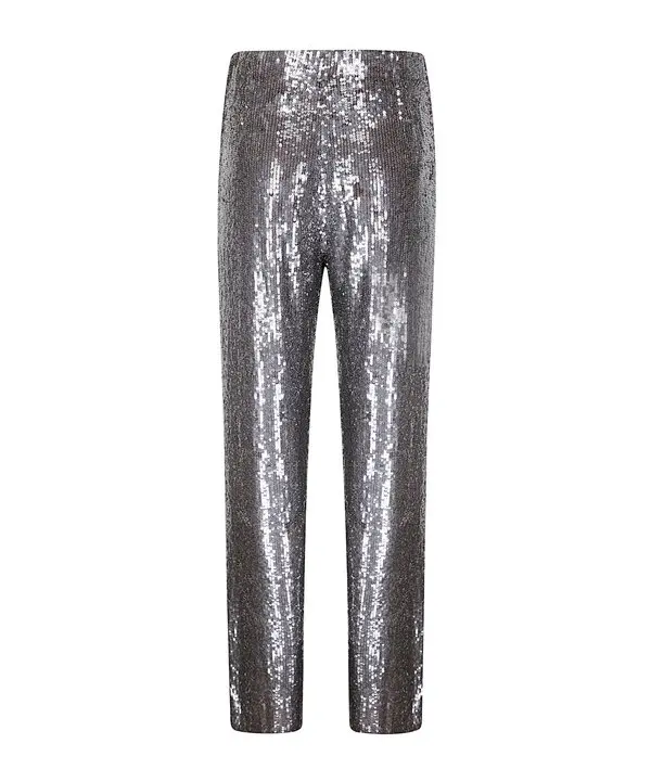 P.a.r.o.s.h Sequin-embellished Straight-leg Trousers - Gray