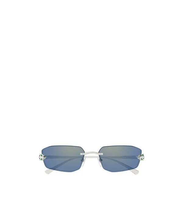 Cartier Rimless Geometric Sunglasses - Silver