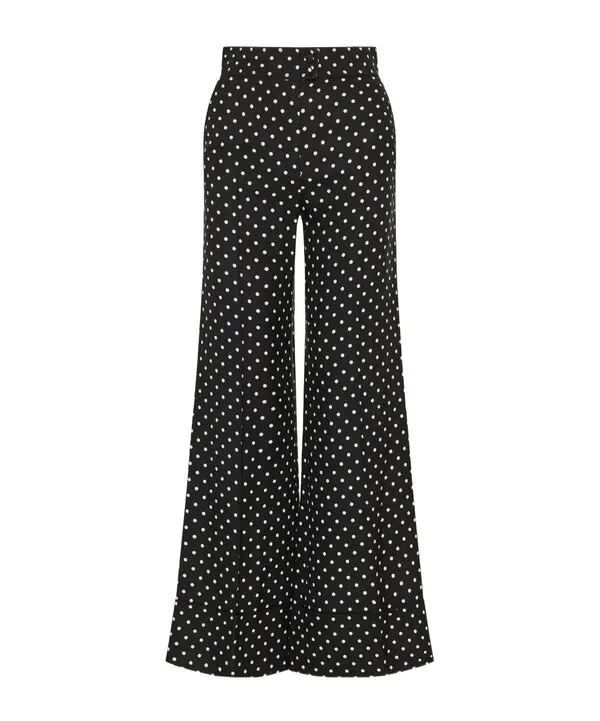 Valentino Garavani Polka-dot Cuffed Trousers - Black
