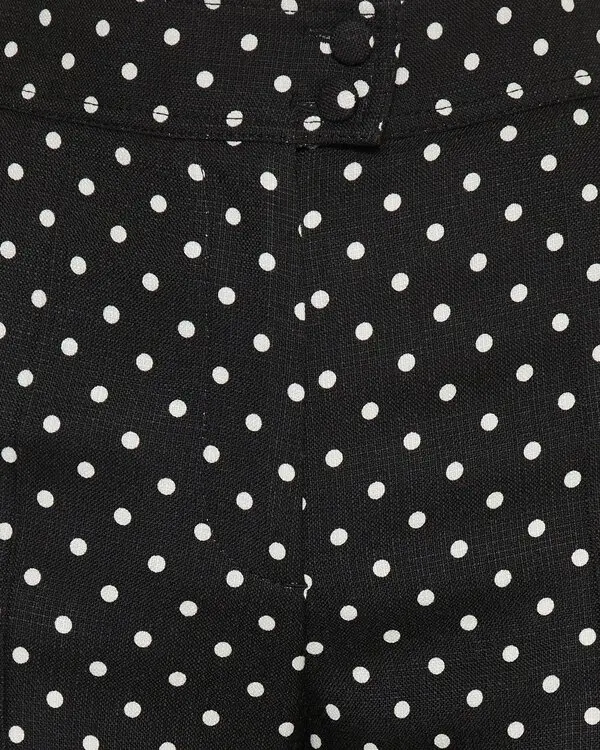 Valentino Garavani Polka Dot Wide Leg Pants - Black
