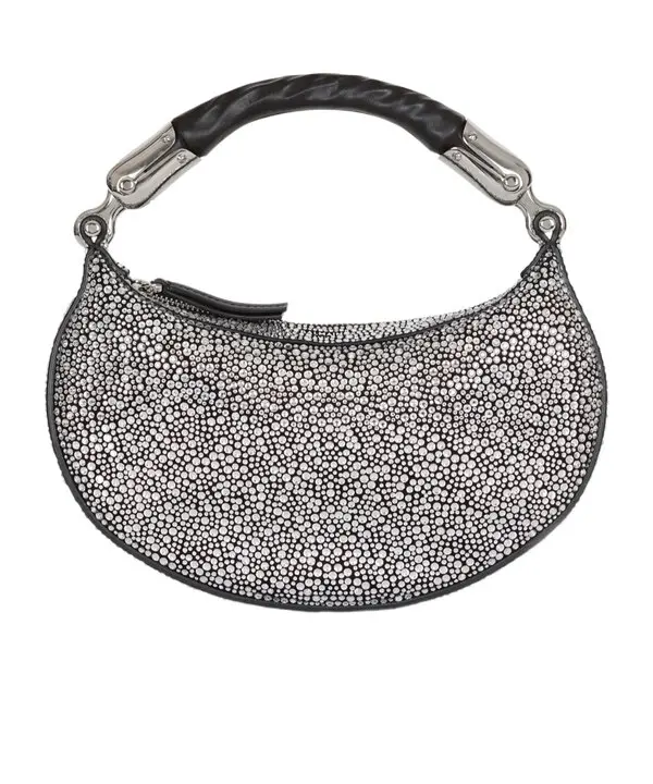 Balmain Ebony Embellished Mini Hand Bag