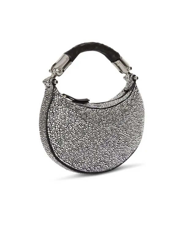 Balmain Ebony Embellished Mini Hand Bag