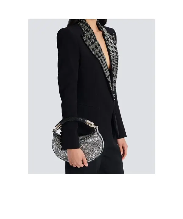 Balmain Ebony Embellished Mini Hand Bag