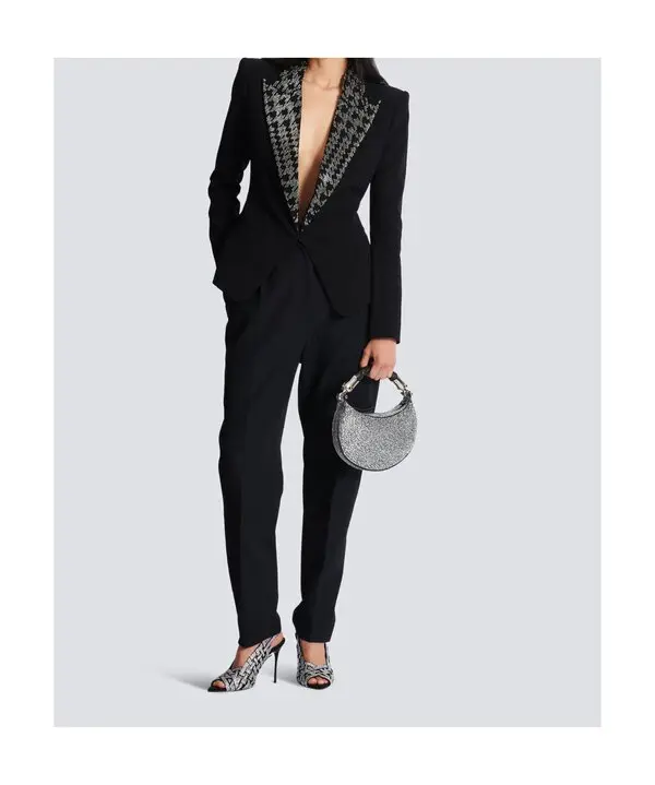 Balmain Ebony Embellished Mini Hand Bag