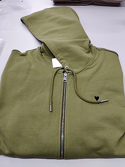 AMI Paris Full Zip Hooded Sweatshirt With Logo