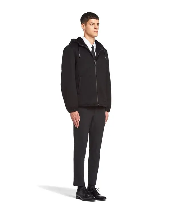 Prada Cashmere Blouson Jacket With Hood