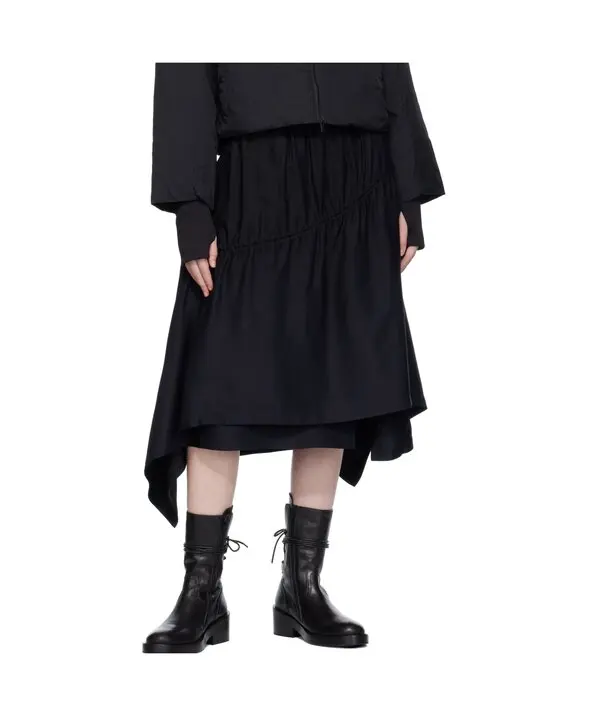 Y3 Asymmetrical Midi Skirt