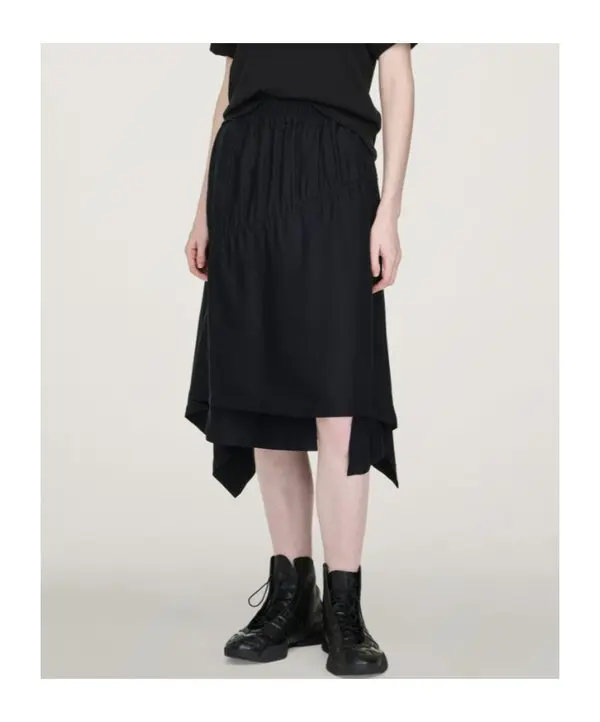 Y3 Asymmetrical Midi Skirt