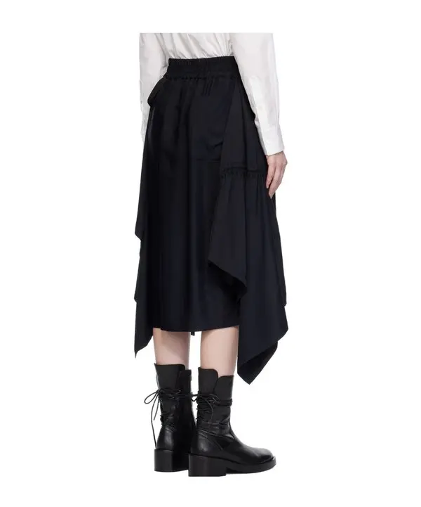 Y3 Asymmetrical Midi Skirt
