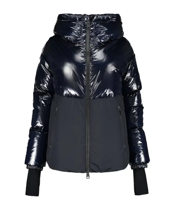 Herno Contrast Hooded Down Jacket - Blue