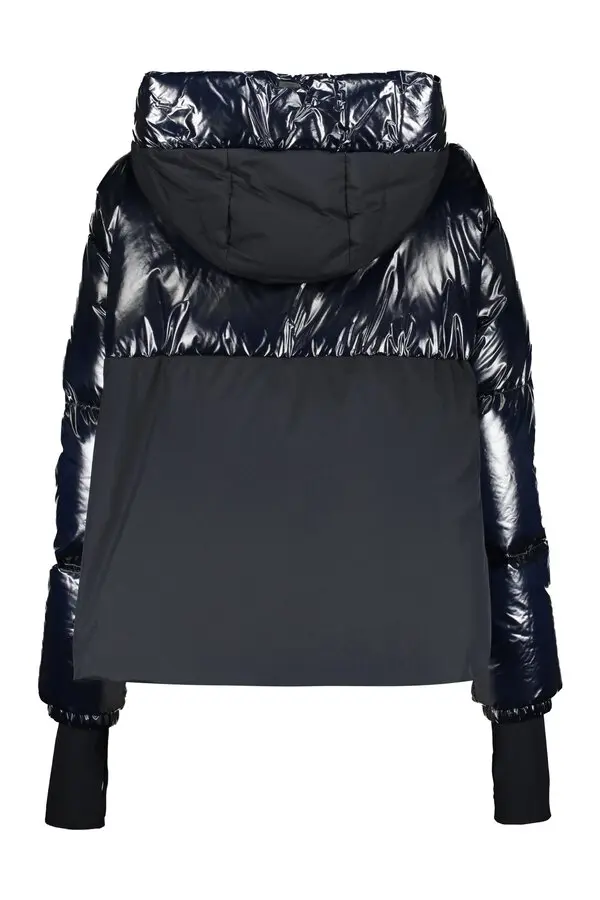 Herno Contrast Hooded Down Jacket - Blue