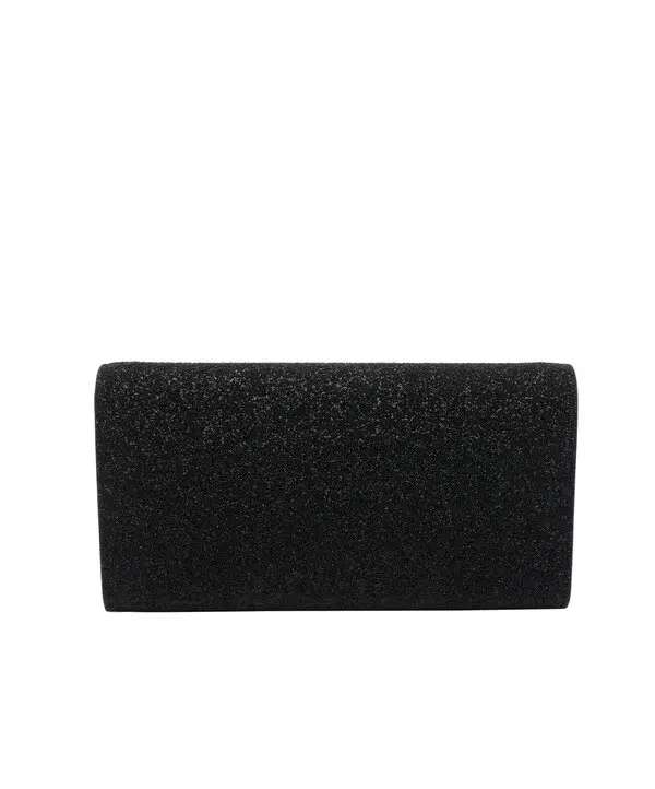 JIMMY CHOO Emmie Foldover-top Clutch Bag - Black