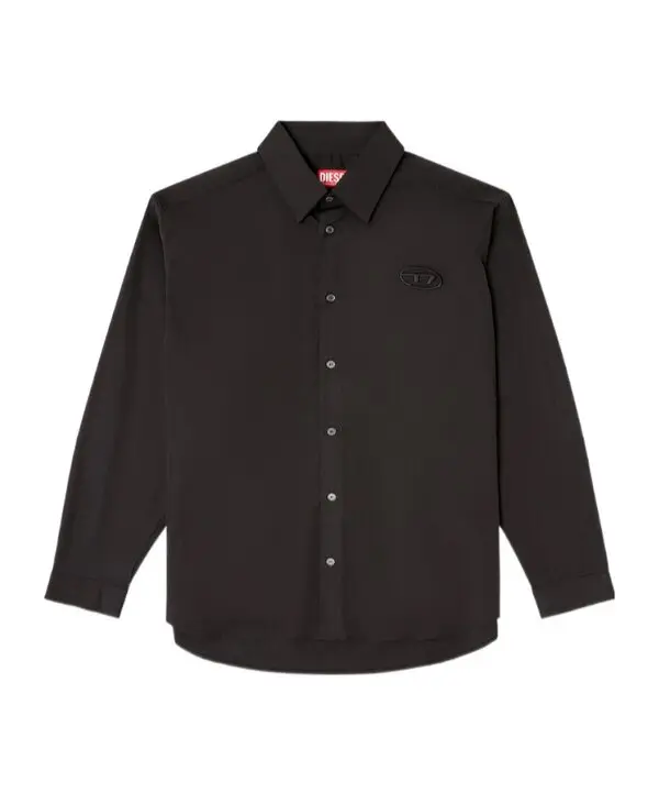 DIESEL® S-simply-gsbh Logo-embroidered Shirt - Black