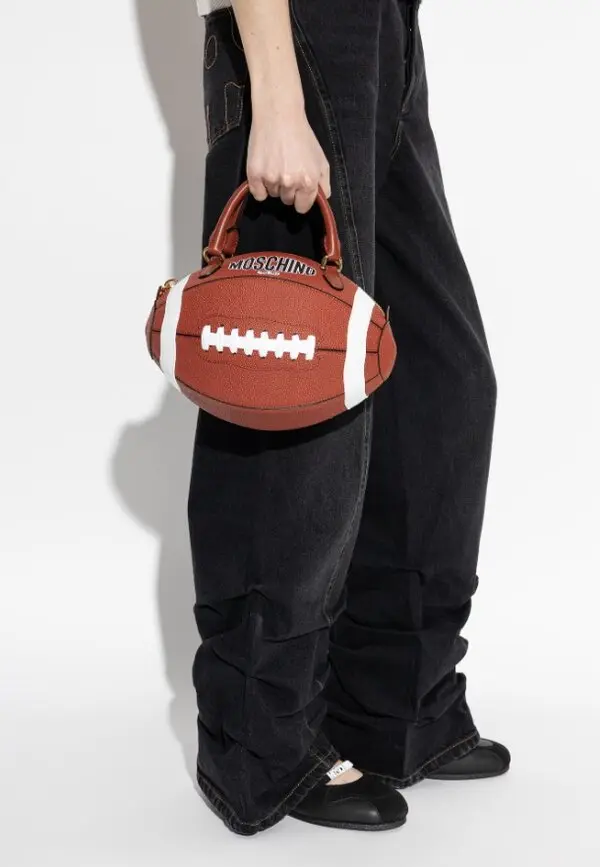 Moschino Rugby Ball Top Handle Tote Bag