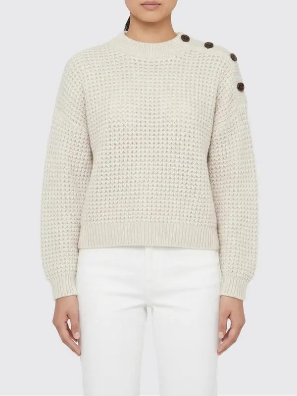 Brunello Cucinelli Mesh Ribbed Jumper With Button Detailing