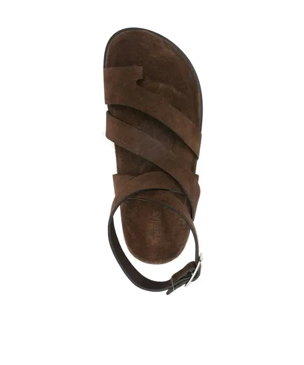 ALOHAS Strappy Ankle-strap Flat Sandals - Brown