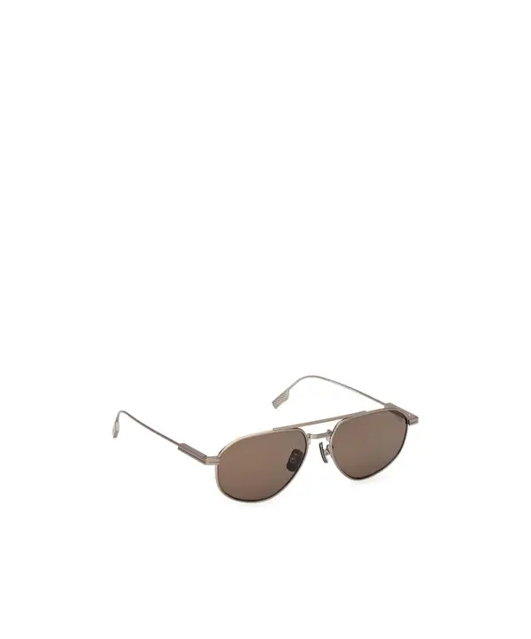 Zegna Aviator Frame Sunglasses - Gray