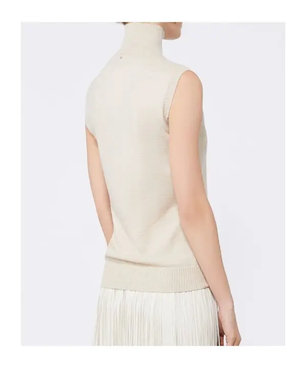 Sportmax Sleeveless Turtleneck Jumper - Ivory