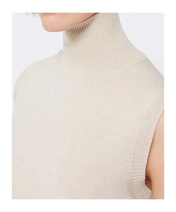 Sportmax Sleeveless Turtleneck Jumper - Ivory