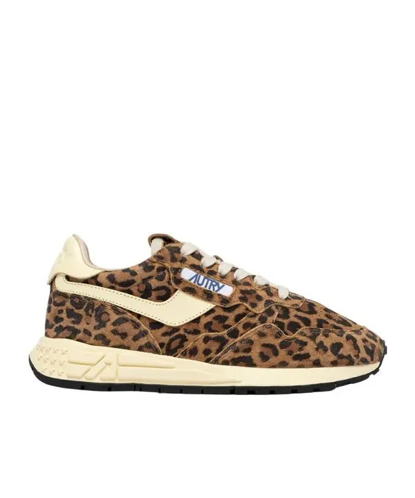 AUTRY Reelwind Low Leopard Print Sneakers - Nude