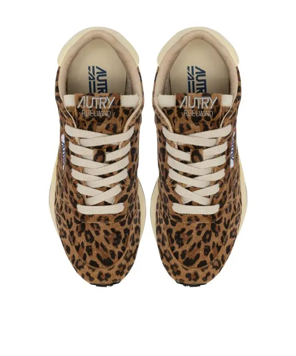 AUTRY Reelwind Low Leopard Print Sneakers - Nude